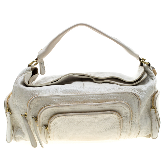 Givenchy | Bags | Givenchy White Leather Multiple Zip Shoulder Bag ...
